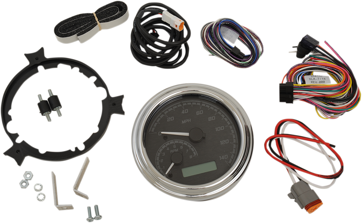 2210-0379 - DAKOTA DIGITAL MXV Series Analog Gauge System - Black/Gray – Retrocycle, LLC
