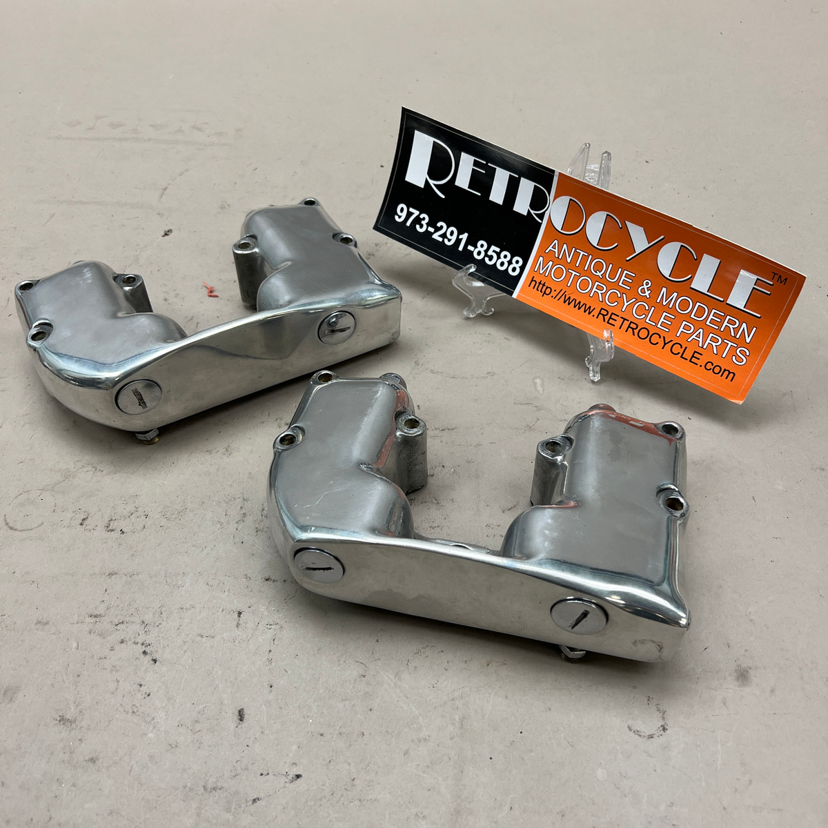 Harley Ironhead Polished Rocker Covers - Used – Retrocycle, LLC