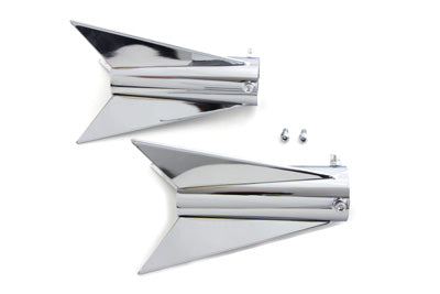 Chrome Three Fin Rocket Tip Set for 2 inch Muffler – Retrocycle, LLC