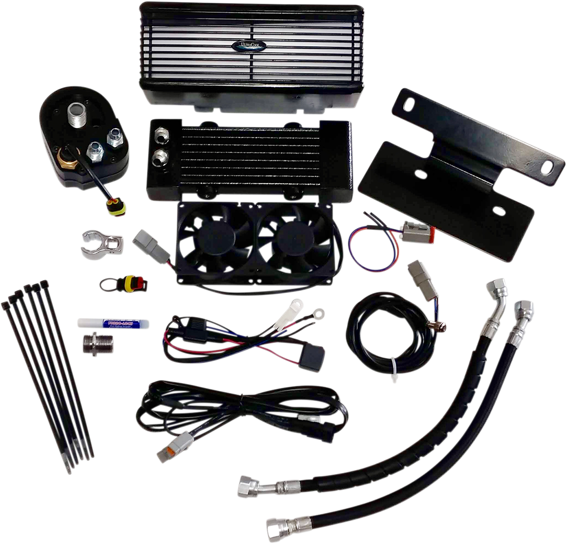 0713-0150 - ULTRACOOL Oil Cooler Kit - Black RF-2G – Retrocycle, LLC