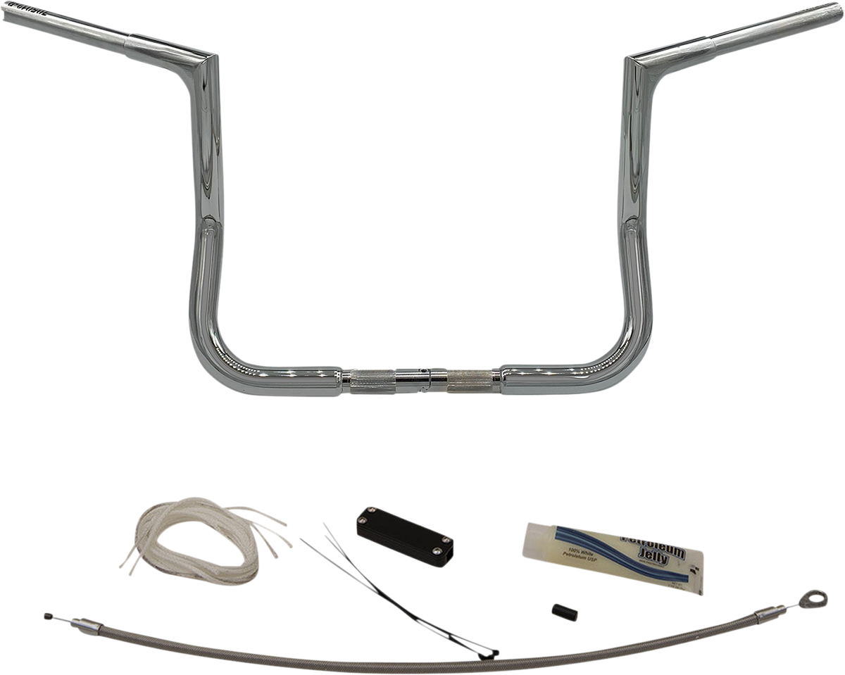 0601-5537 - FAT BAGGERS INC. Handlebar Kit - Flat Top - 12" - Chrome 7 ...