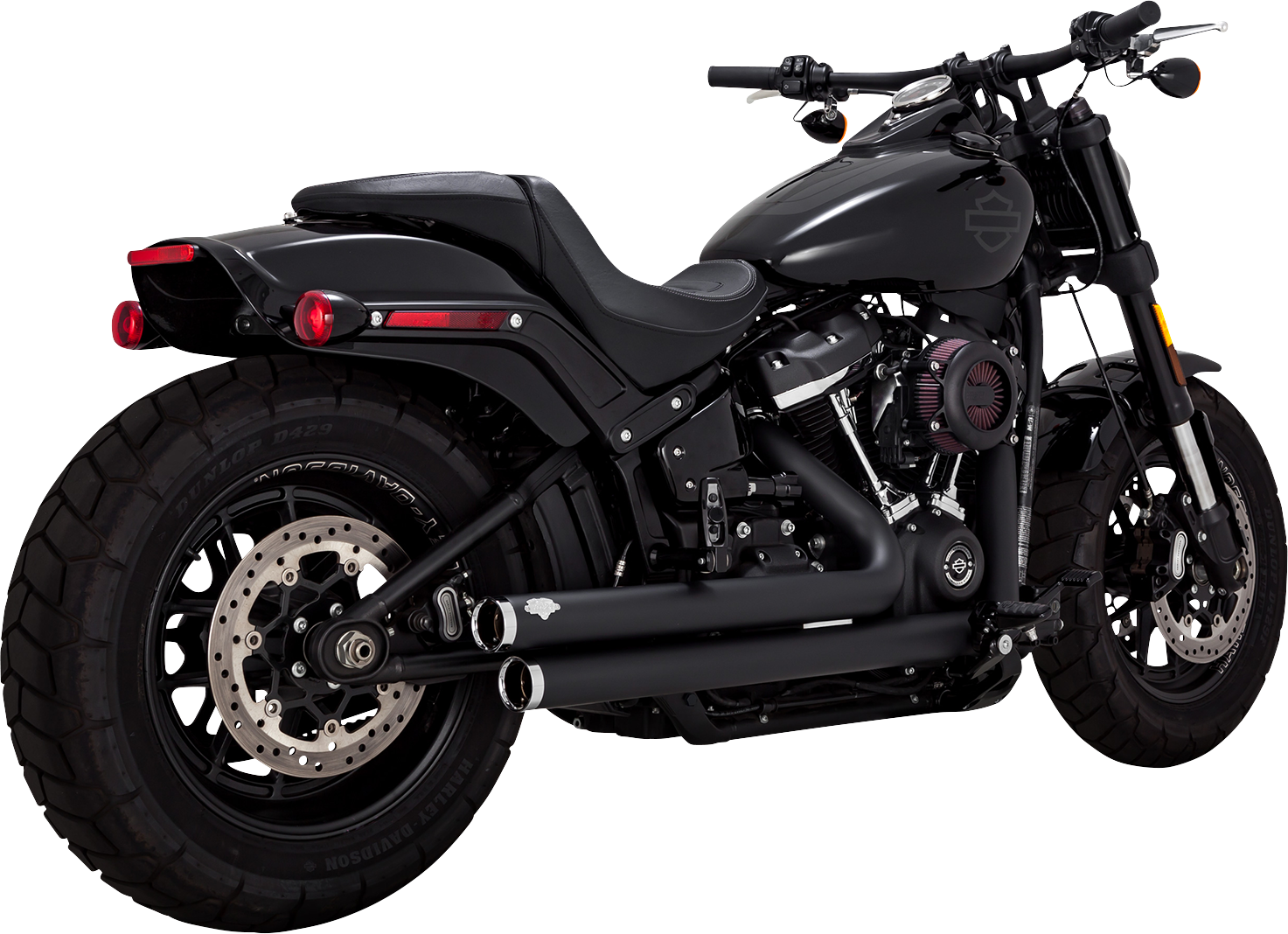 1800-2584 - VANCE & HINES Big Shots Staggered Exhaust System - Black 4 ...