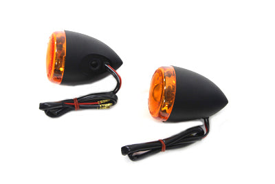 33-3046 - Black Torpedo Style Rear Turn Signal Set – Retrocycle, LLC
