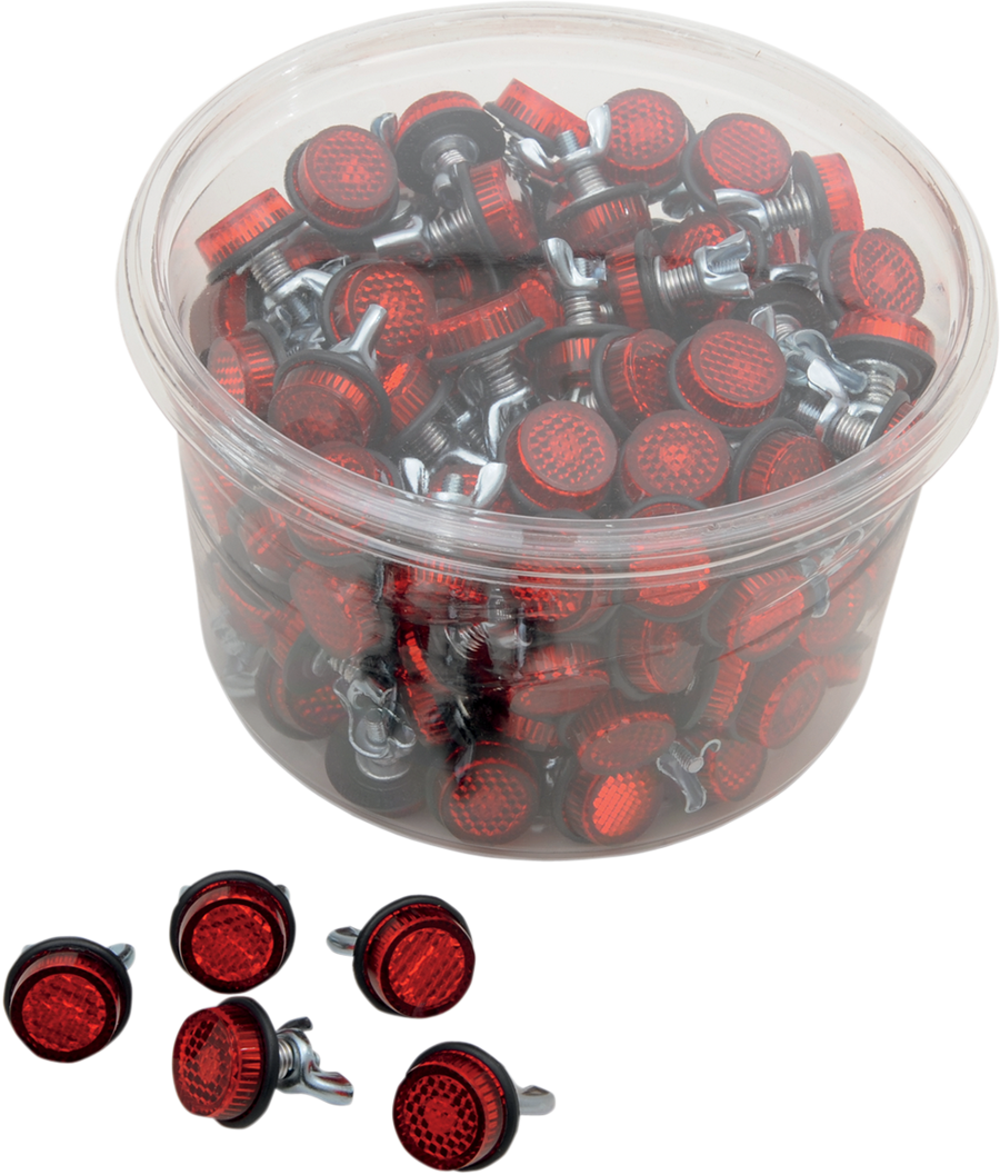 CHRIS PRODUCTS License Plate Reflectors - 150ct Tub - Red CH150R ...