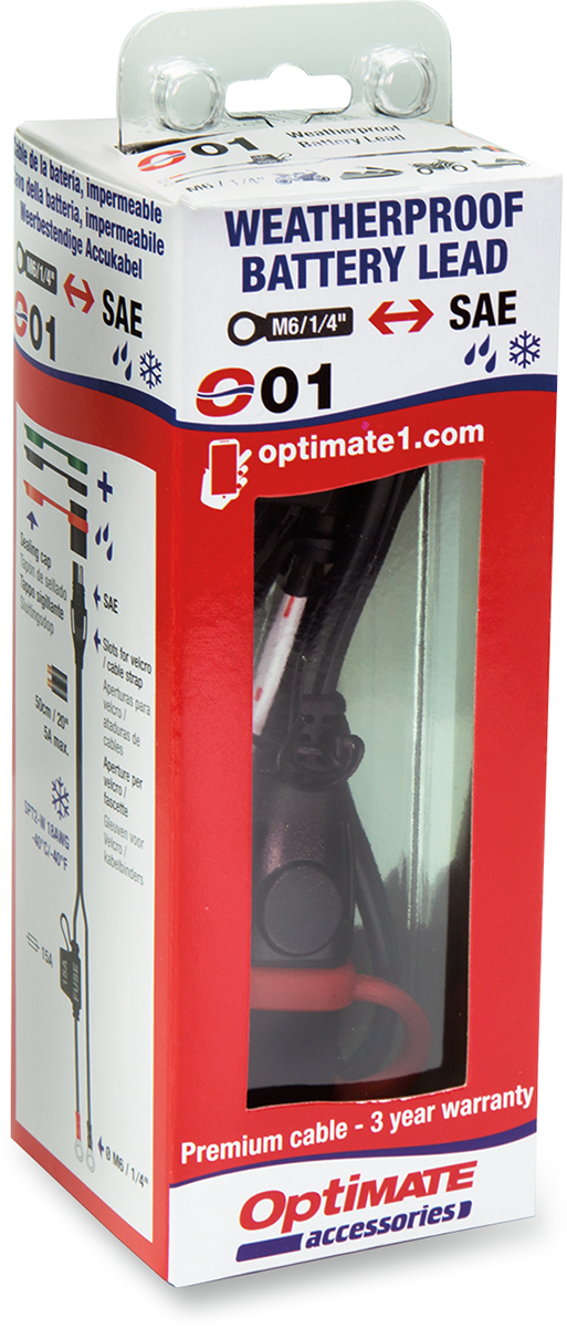 3807-0159 - TECMATE Optimate* Permanent Battery Lead O-01 – Retrocycle, LLC