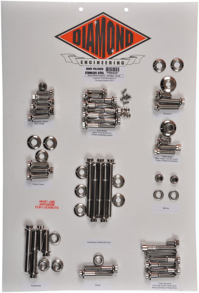 2401-1181 - DIAMOND ENGINEERING 12-Point Transformation Bolt Kit - Tou ...