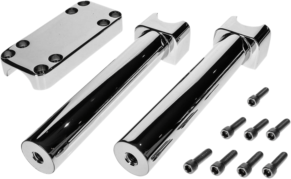 0602-1104 - WILD 1 Riser - Savage Chubby? - Billet - 10" - Chrome WO91 – Retrocycle, LLC