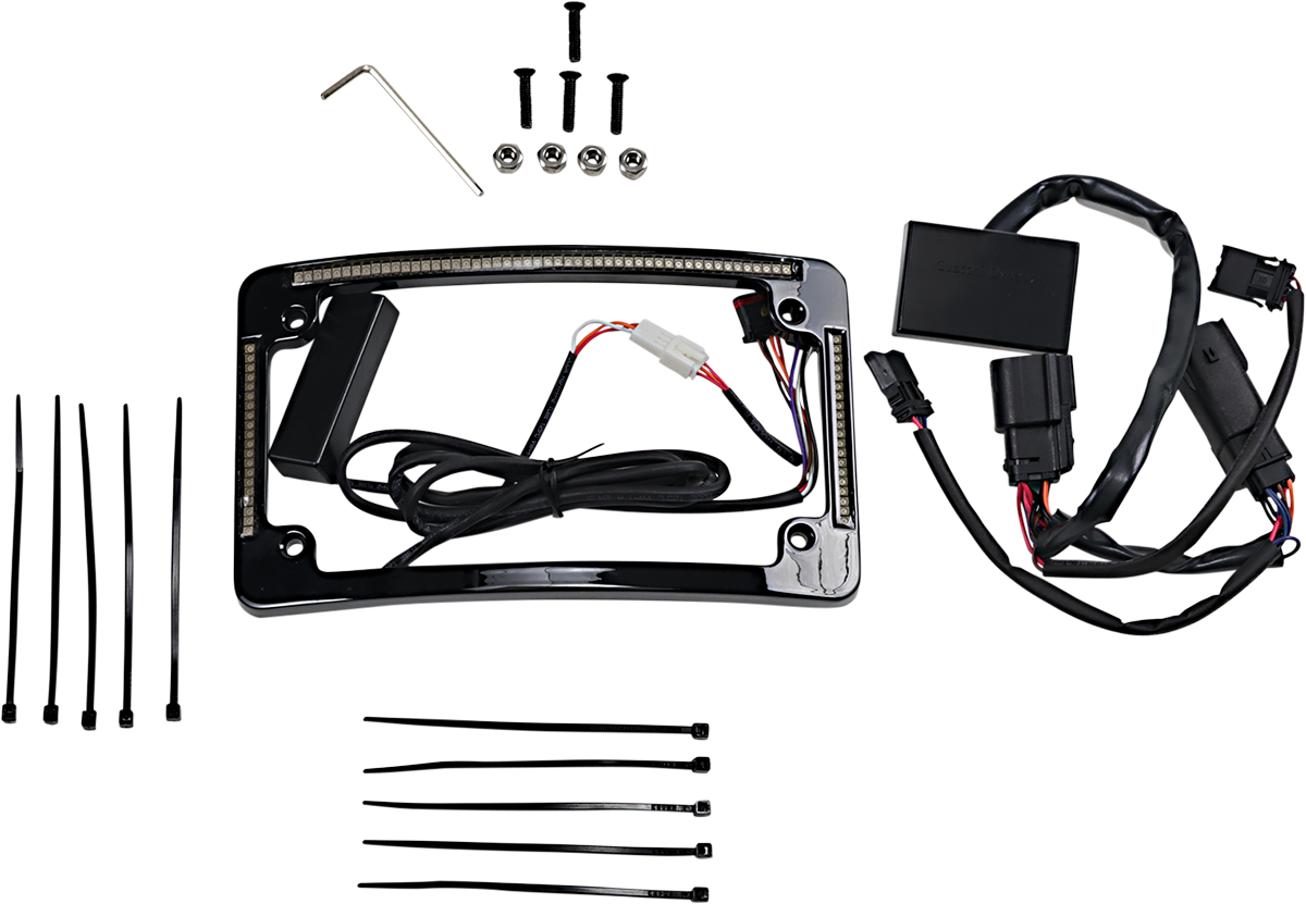 2030-1487 - CUSTOM DYNAMICS All in One License Plate Frame - Black TF0 ...